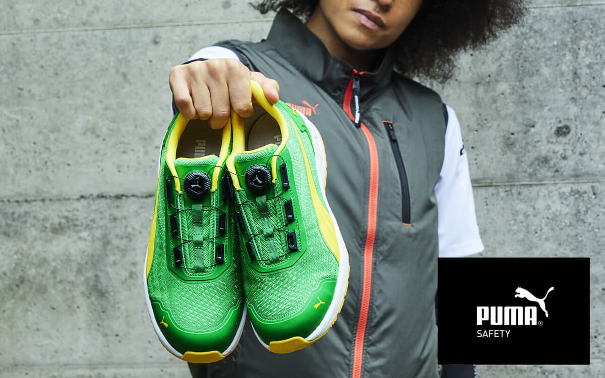 PUMA SAFETY、JAPAN ATHLETICシリーズGLIDEにDISCタイプ登場 個性豊かなグリーンと王道のブラック、2色を ...